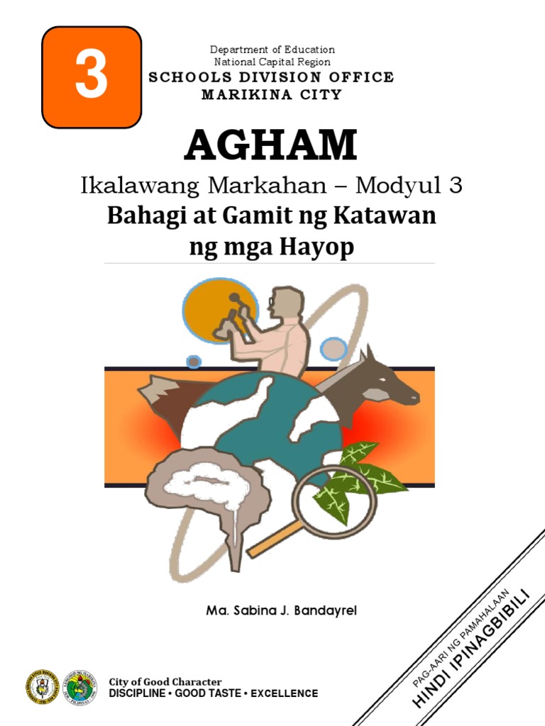 SCI3 - Q2 - M3 - Bahagi at Gamit NG Katawan NG Mga Hayop | PDF SCI3 - Q2 - M3 - Bahagi at Gamit NG Katawan NG Mga Hayop | PDF