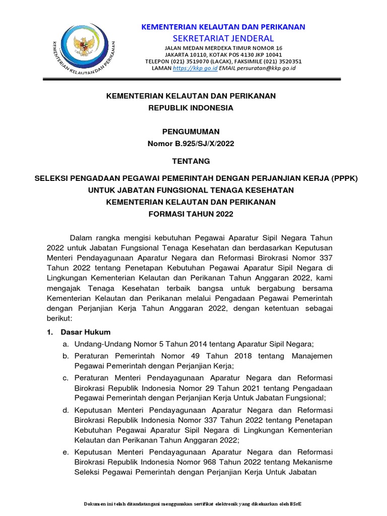 PPPK Nakes KKP | PDF