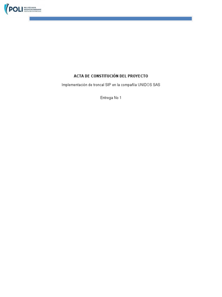 Entrega 1-Acta de Constitucion | PDF | protocolo de Iniciacion de Sesion | Presupuesto