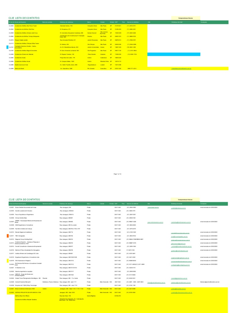Lista de Contatos de Clientes Condomínios Captação Atualizada | PDF