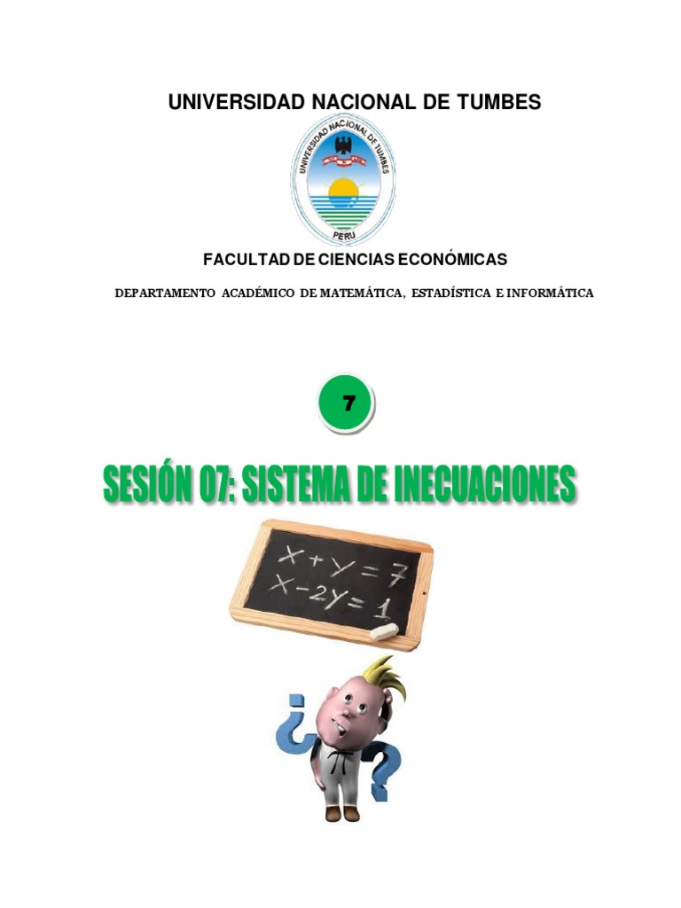 Sesión 12-Sistema de Inecuaciones | PDF | Álgebra | Conceptos matemáticos