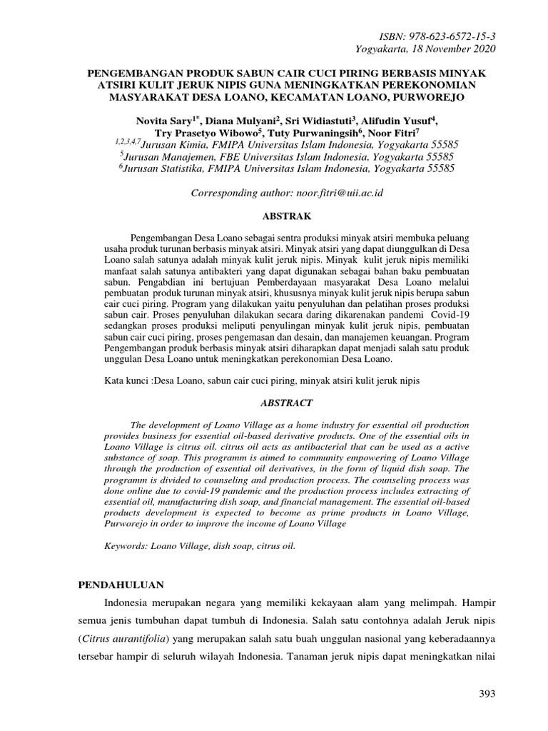 Pengembangan Produk Sabun Cair Cuci Piring | PDF | Chemical Compounds ...