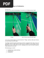 Badminton Forehand and Backhand Grips | PDF | Sports | Ball Games