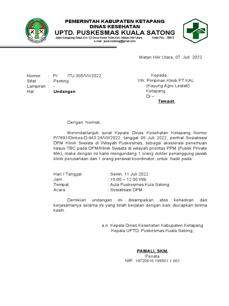 Undangan Sosialisasi & Monev P2M | PDF