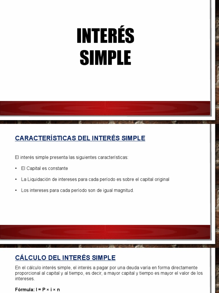 Interés Simple | PDF | Interés | Tasas de interés
