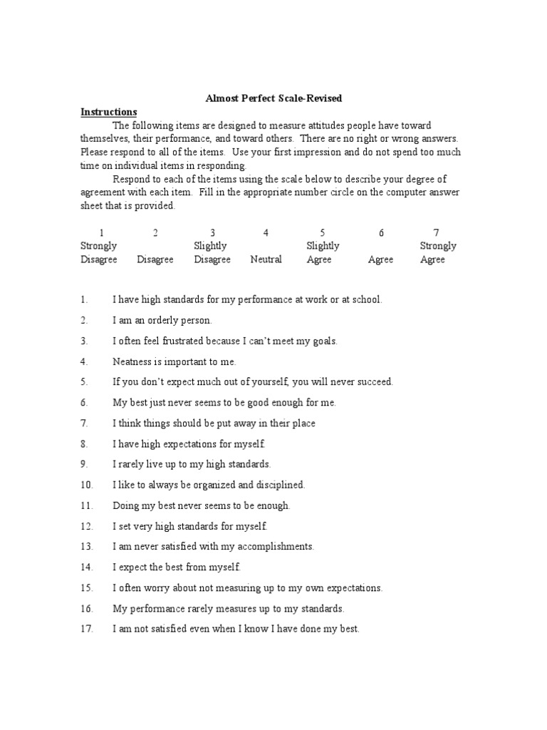 Almost Perfect Scale-Revised Guide | PDF