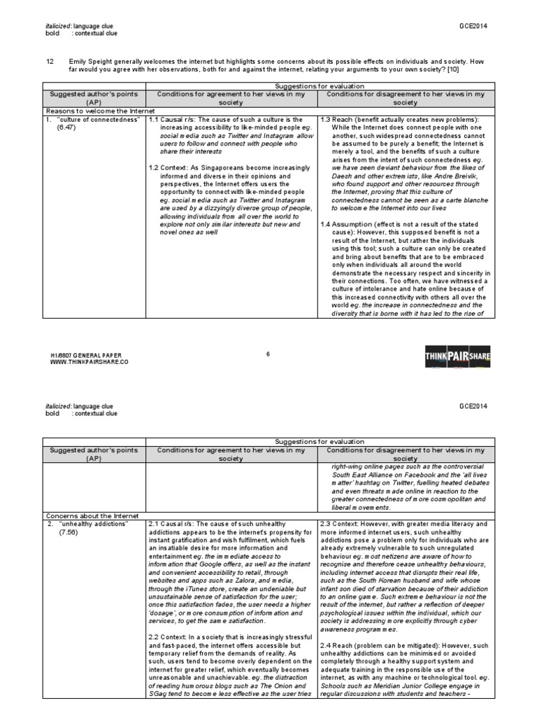 TPS GP Gce2014 Paper 2 Answers (Aq) | Download Free PDF | Internet ...