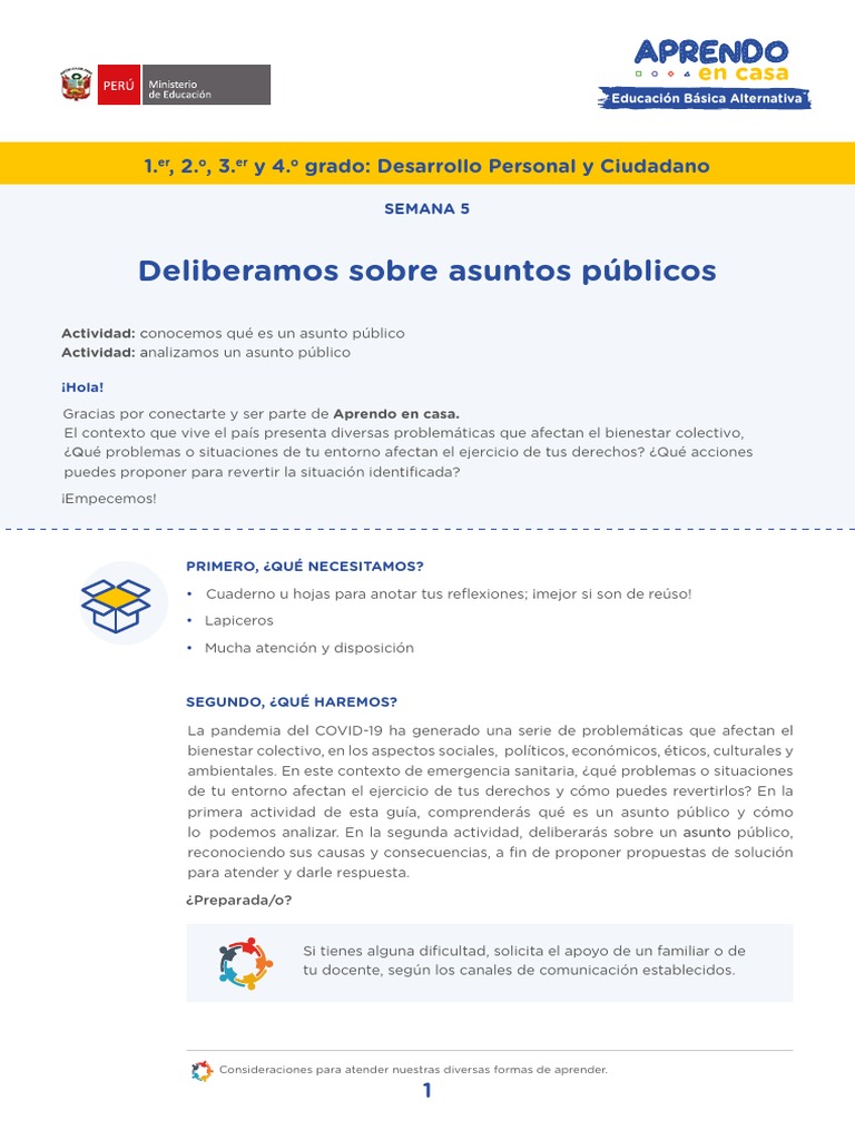 s5 Desarrollo Personal y Ciudadano | PDF