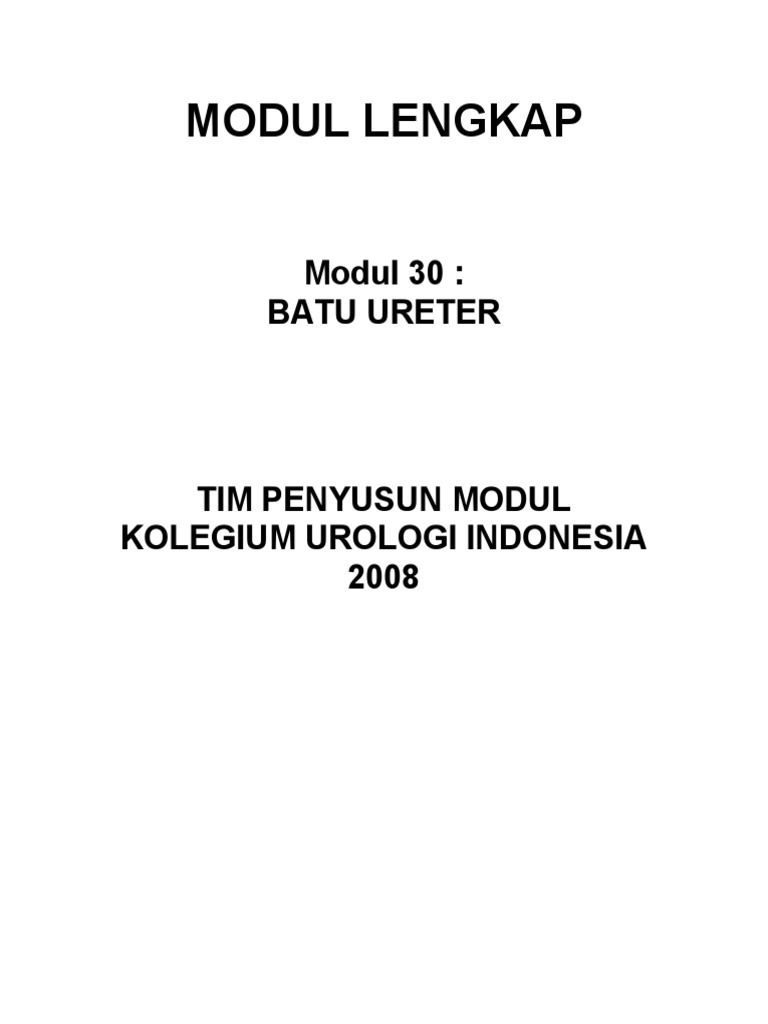 Modul 30 Batu Ureter Lengkap | PDF