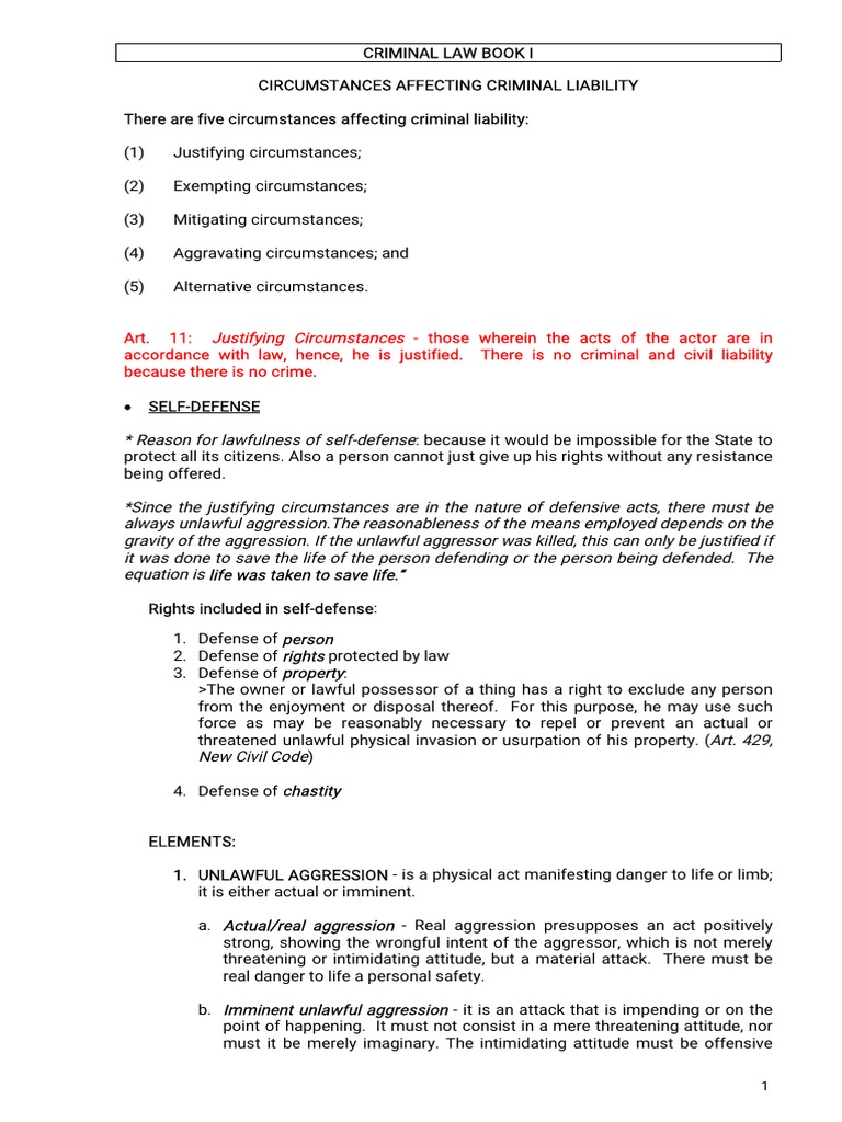 MODULE 2 Criminal Law I | PDF