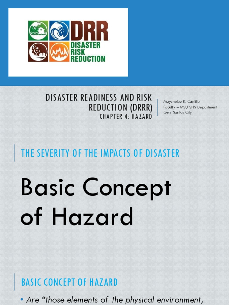 04 DRRR - Lesson 4 (Basic Concept of Hazard) | PDF | Hazards | Natural Disasters