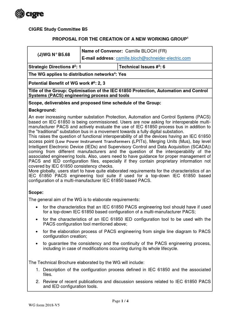 TOR-WG B5 - 68 - Optimisation of The IEC 61850 Protection, Automation and Control Systems (PACS ...