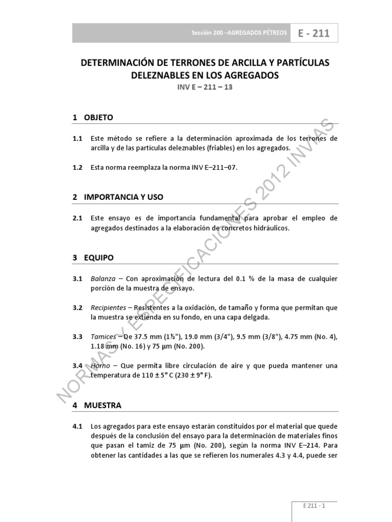 Determinación de Terrones en Agregados | PDF | Hidróxido de sodio | Lentes