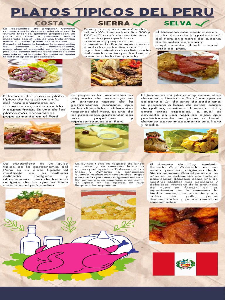 Platos típicos del Perú: de la costa a la selva | PDF | Preparación de comida y bebida | Comida ...