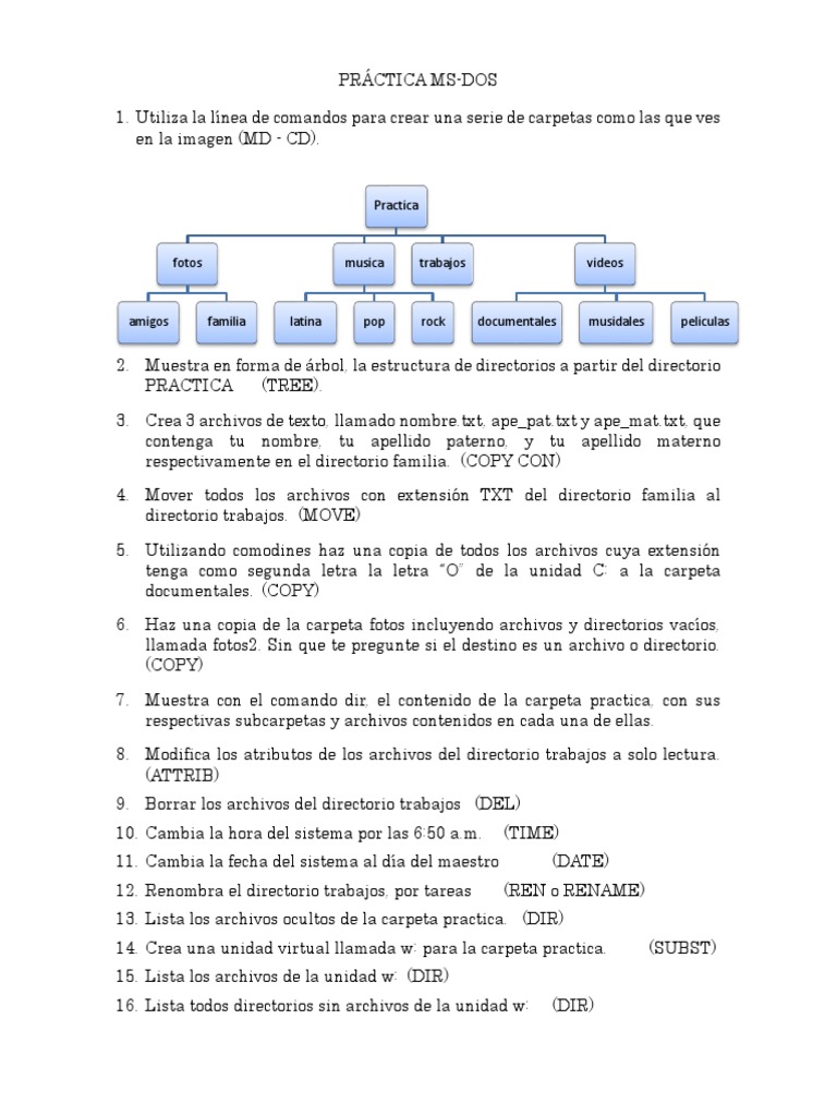 PRÁCTICA MSdos | PDF