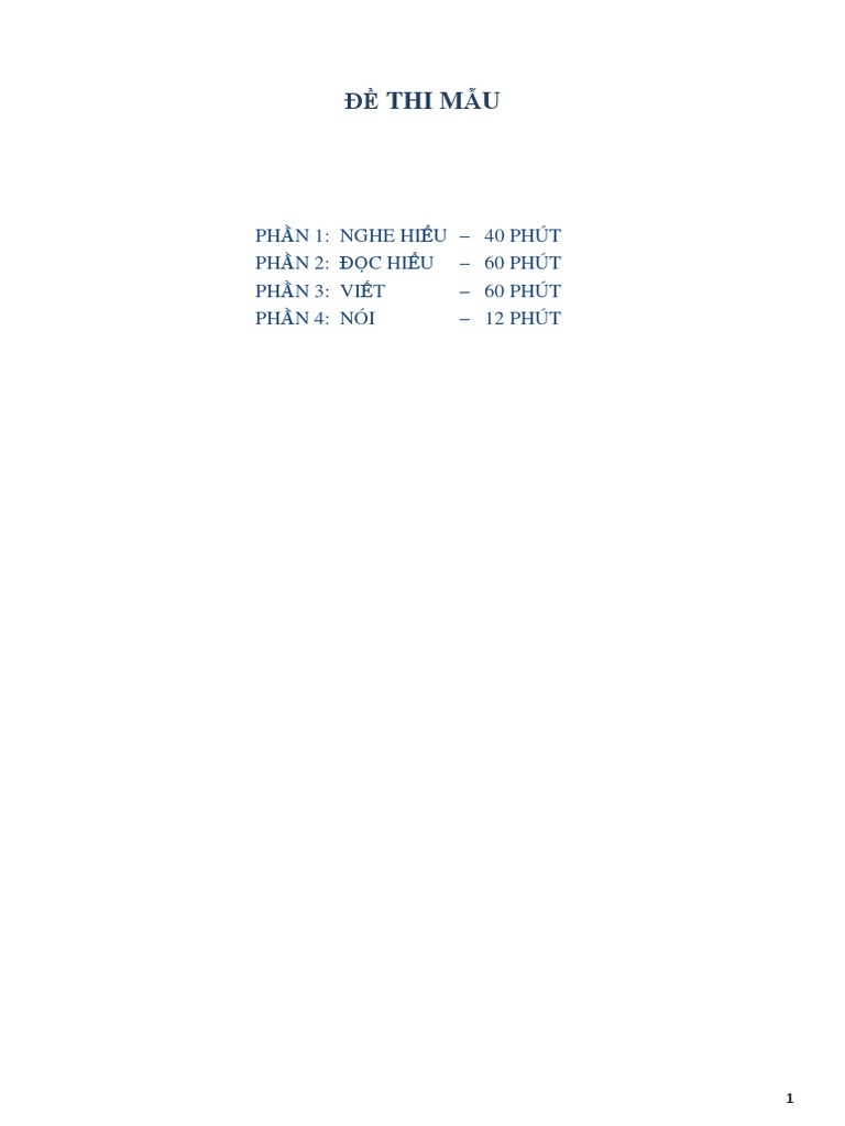 VSTEP Sample Test Overview | PDF | Reading Comprehension | Life
