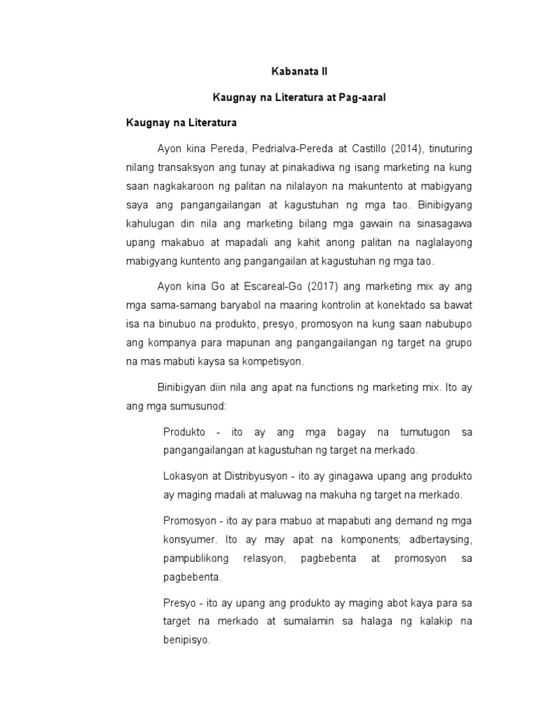 Pananaliksik Kabanata II | PDF