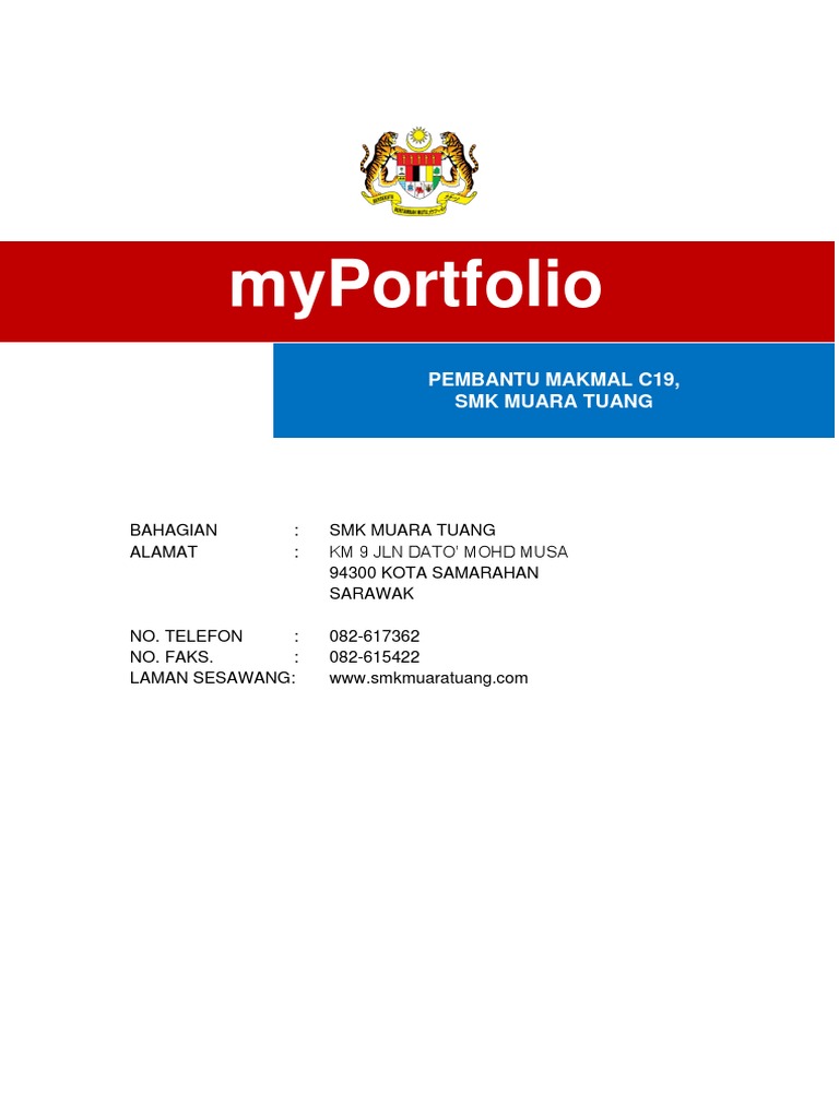 My Portfolio PEMBANTU MAKMAL C19 | PDF