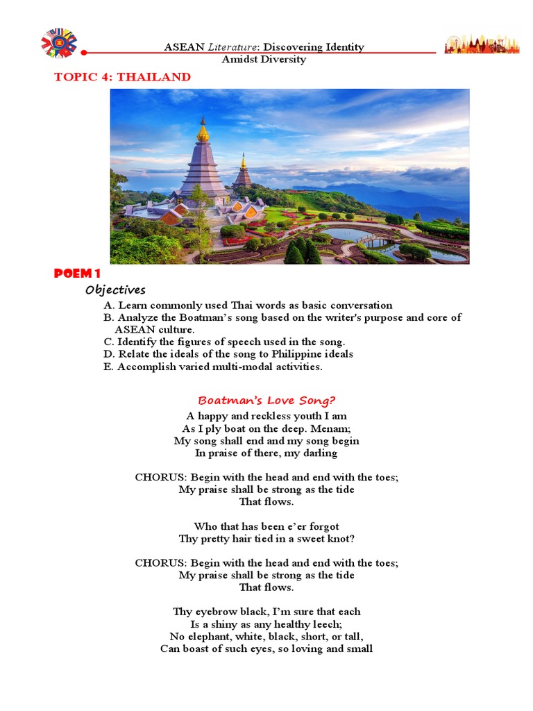 Topic 4 Thailand | PDF | Poetry | Thailand