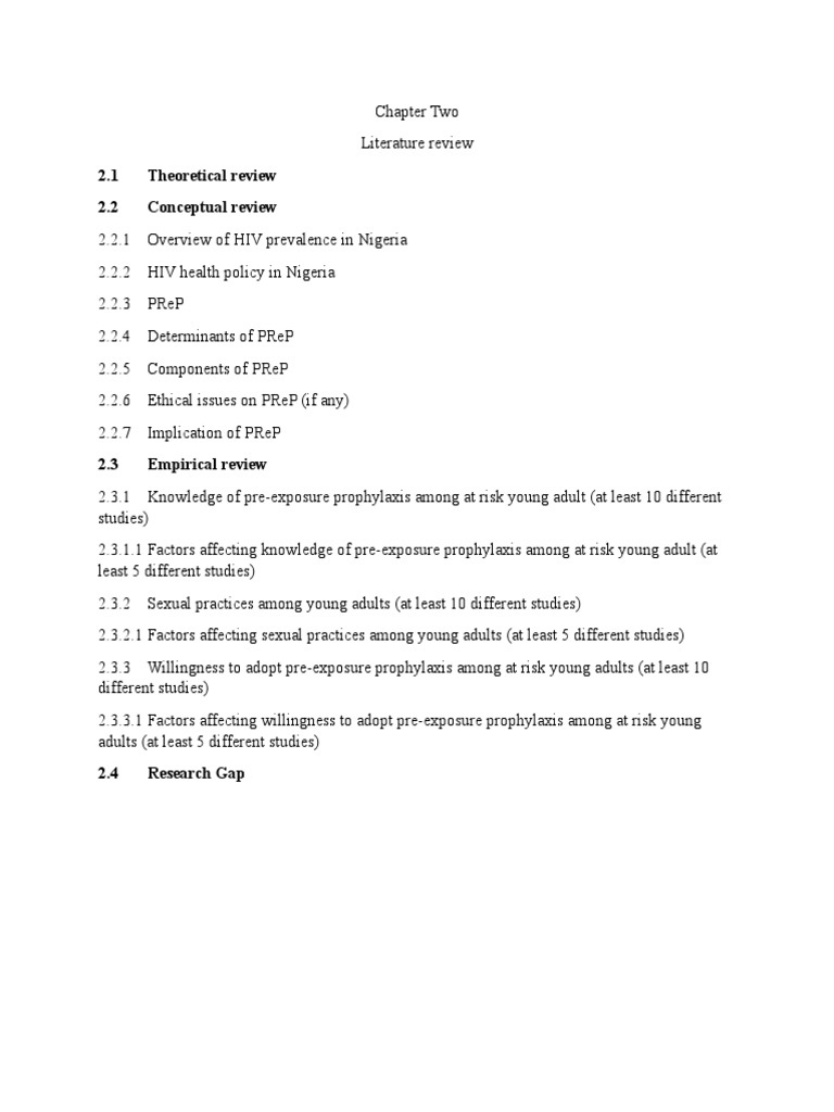 Structure of Chapter 2 | PDF