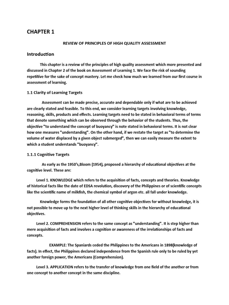 Chapter 1 Chapter 2 Chapter 3 Pdf Educational Assessment Validity Statistics 