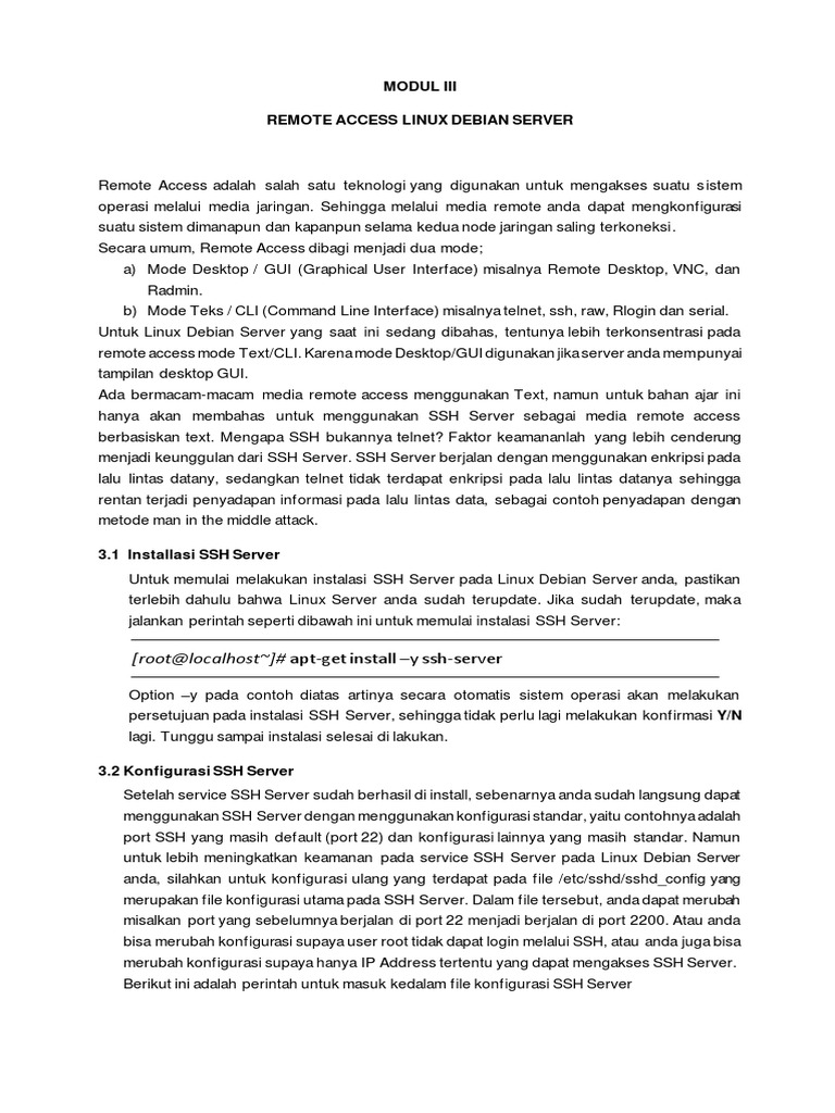 BAB III Remote Access | PDF