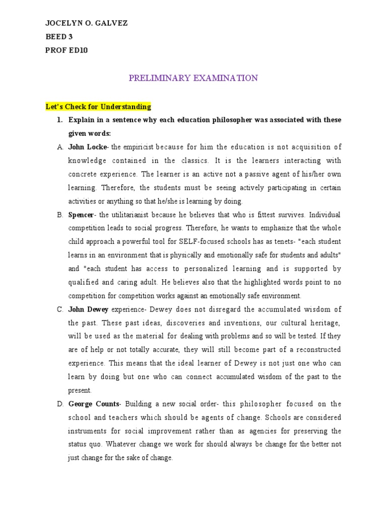 Ed 10 | PDF | Learning | Philosophy Of Education