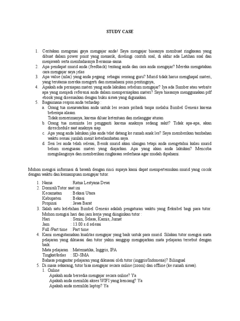 Study Case | PDF