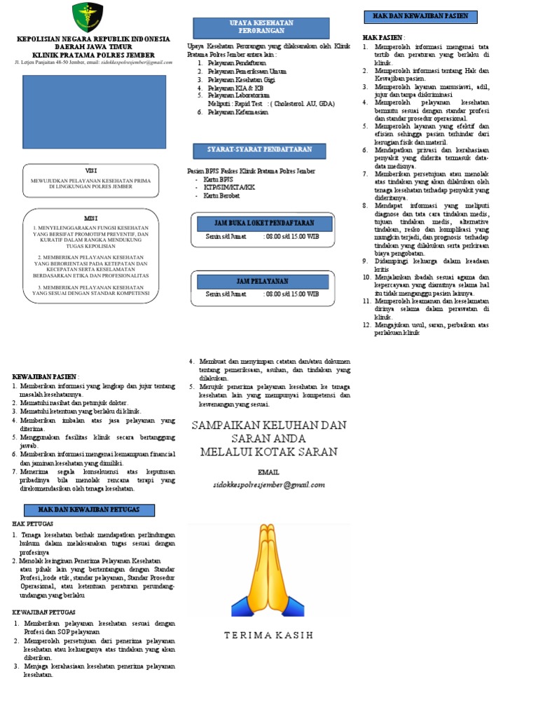 PKP 1 EP 1 Leflet Bukti Hak Dan Kewajiban Pasien | PDF