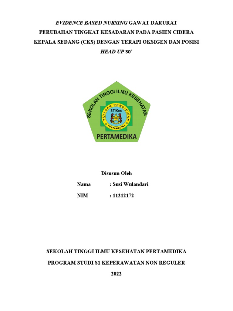 Terapi Oksigen dan Posisi Head Up CKS | PDF