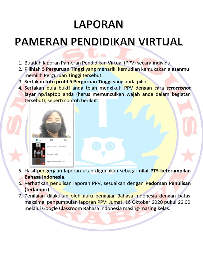 XII Laporan Pameran Pendidikan Virtual (PPV) | PDF