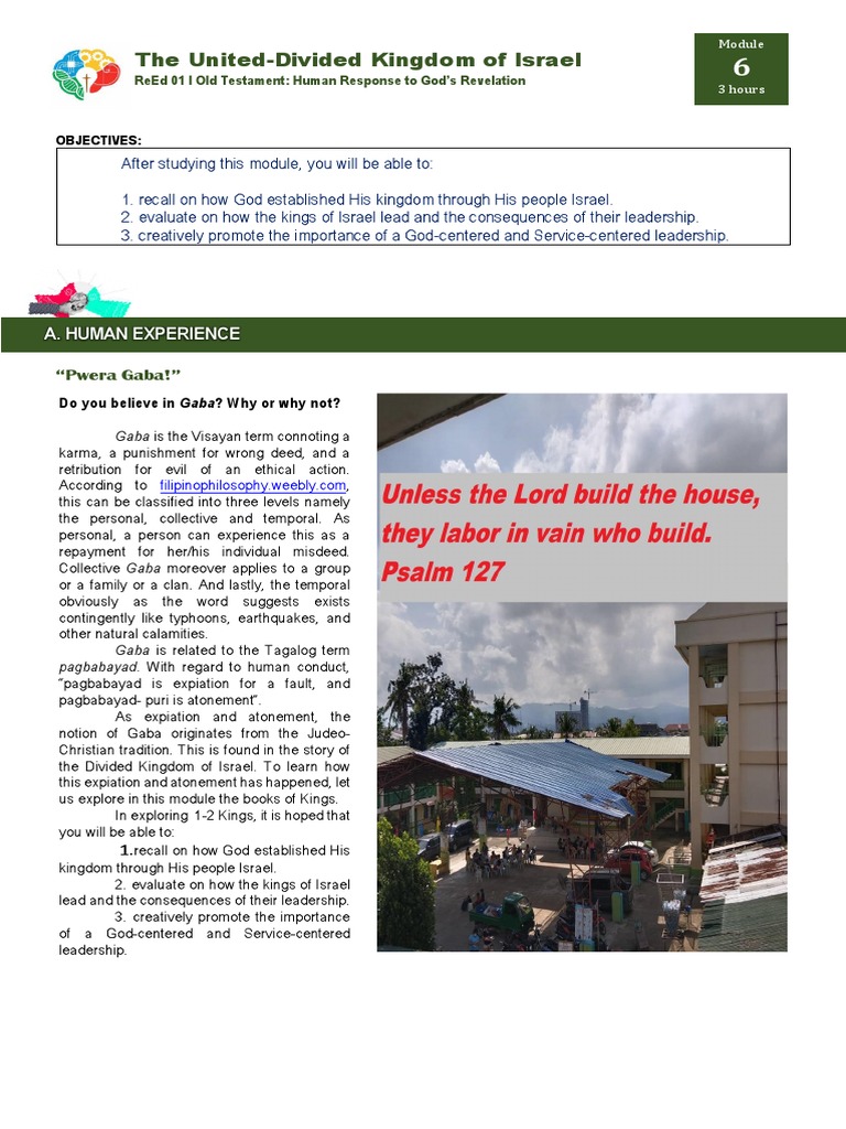 Module 6B. Divided Kingdom of Israel | PDF | Books Of Kings | Books Of ...