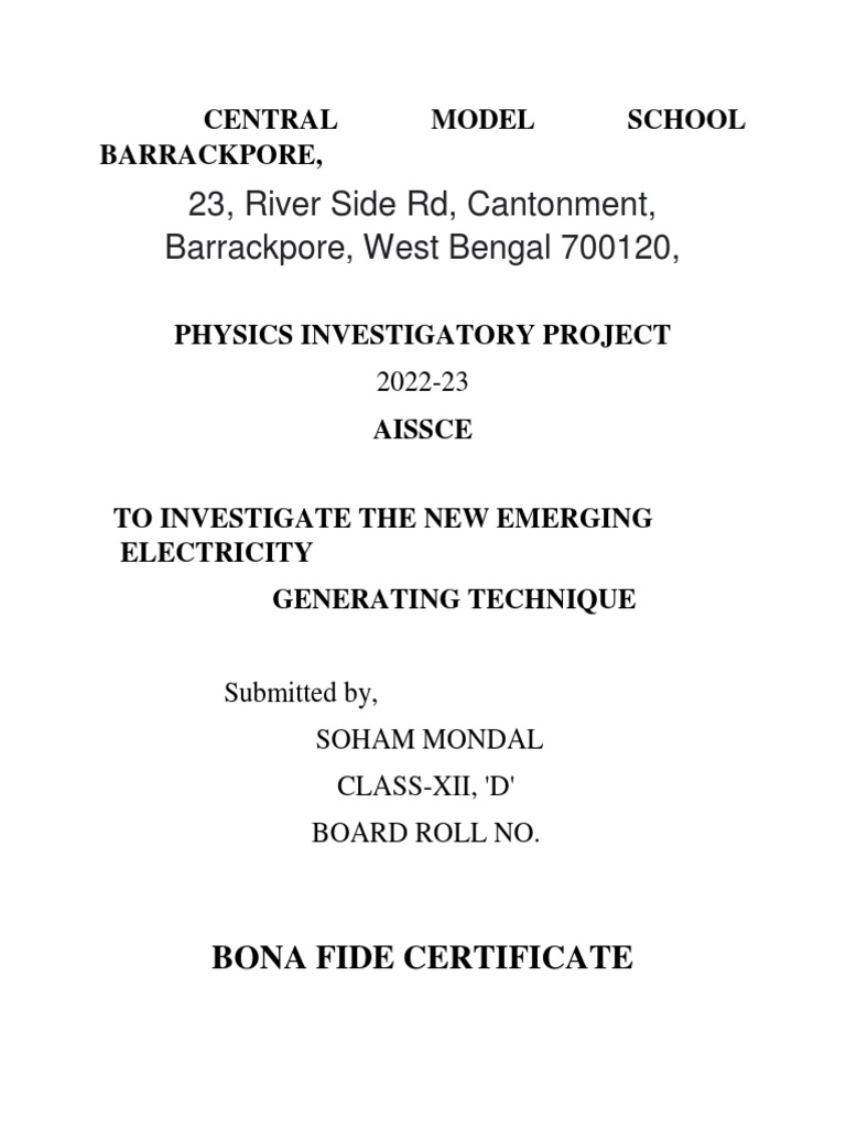 PHYSICS - Project-Class-12-CBSE Soham Mondal 7899 | PDF | Nature PHYSICS - Project-Class-12-CBSE Soham Mondal 7899 | PDF | Nature