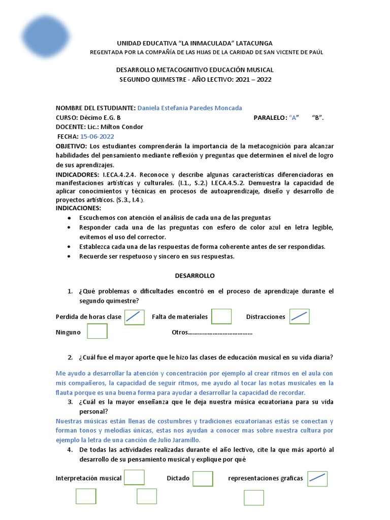 10 Egb Eca | PDF | Canciones | Aprendizaje