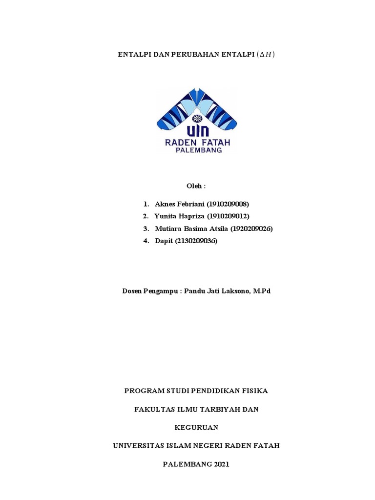Entalpi Dan Perubahan Entalpi | PDF