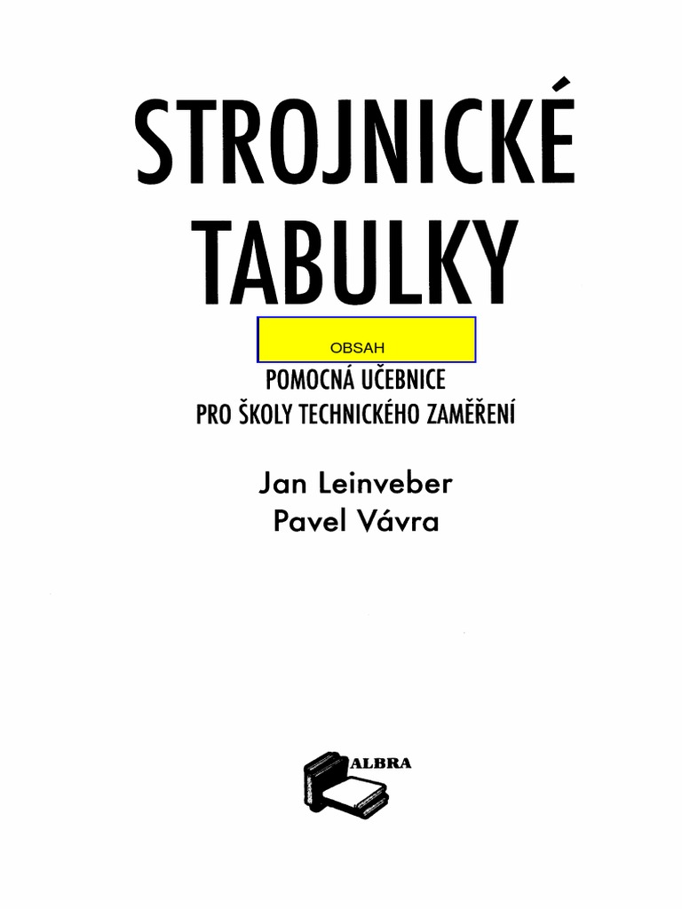 Strojnické Tabulky - J. Leinveber, P. Vávra | PDF