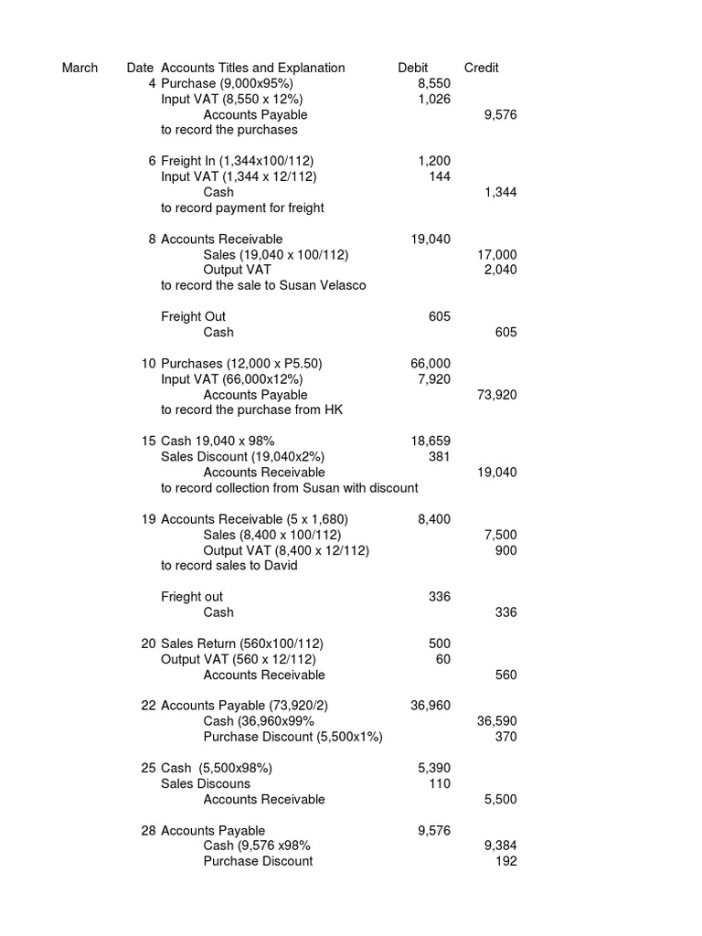 VAT Ledger and Purchase Records | PDF | Accounts Payable | Economies