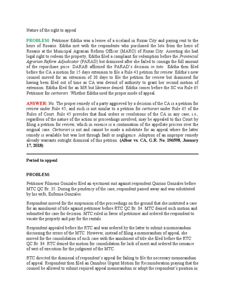 Compiled Batch 3 Case Digests | Download Free PDF | Certiorari | Appeal
