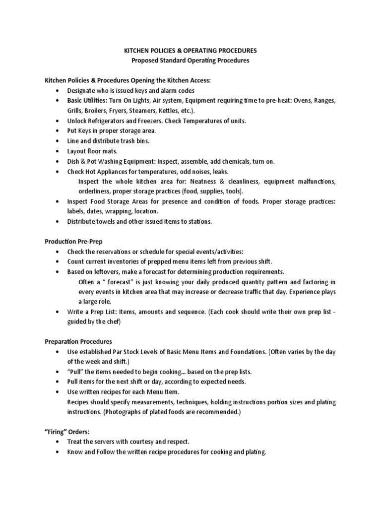 Kitchen Policies | PDF | Refrigerator | Dishwasher