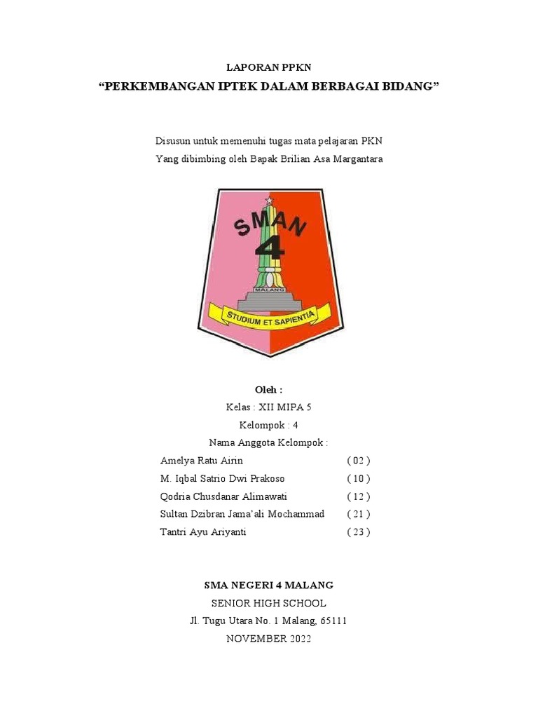 Kel 4-Laporan PPKN Iptek | PDF