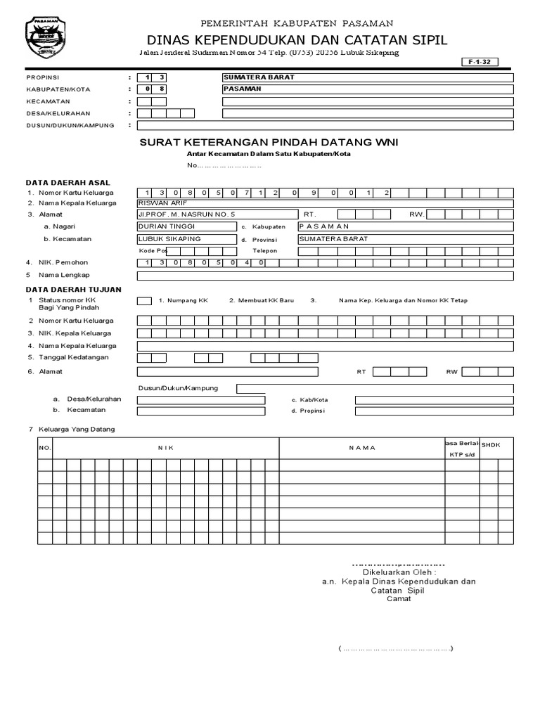 Surat Pindah 2011 | PDF
