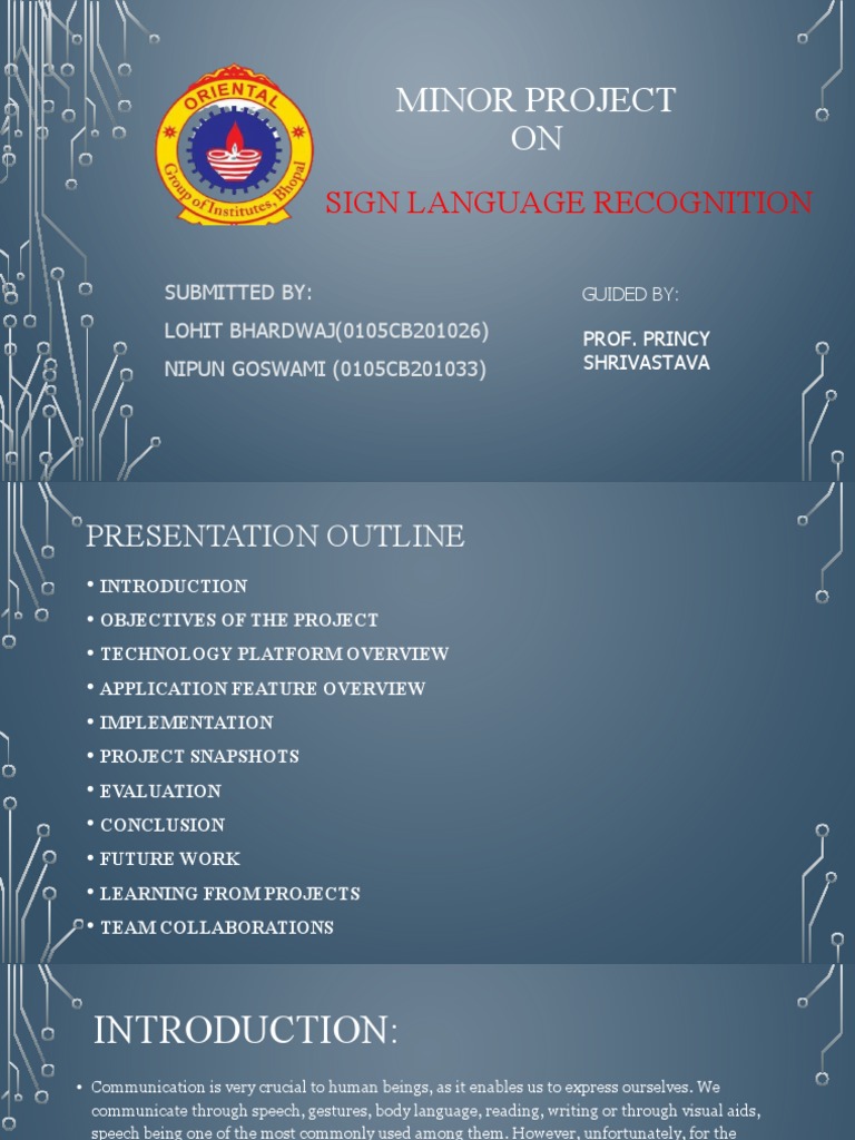 Sign Language Recognition | PDF | Sign Language | Computing