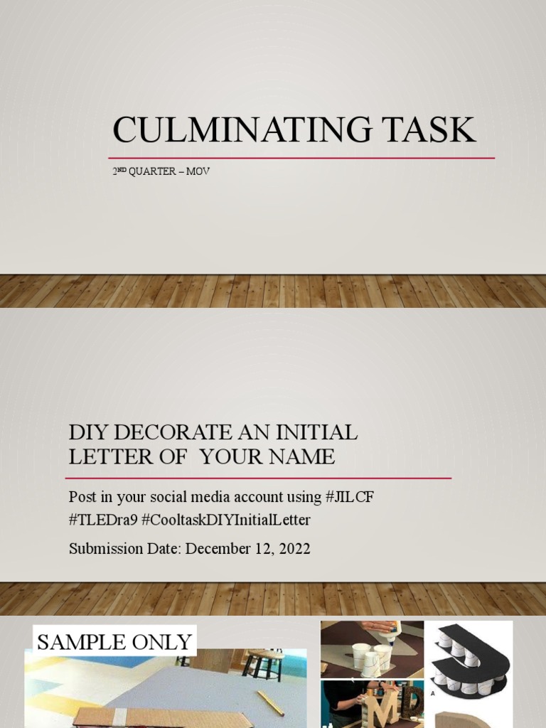 2nd Quarter Culminating Task | PDF