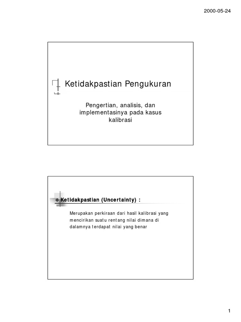 Ketidakpastian Kalibrasi | PDF