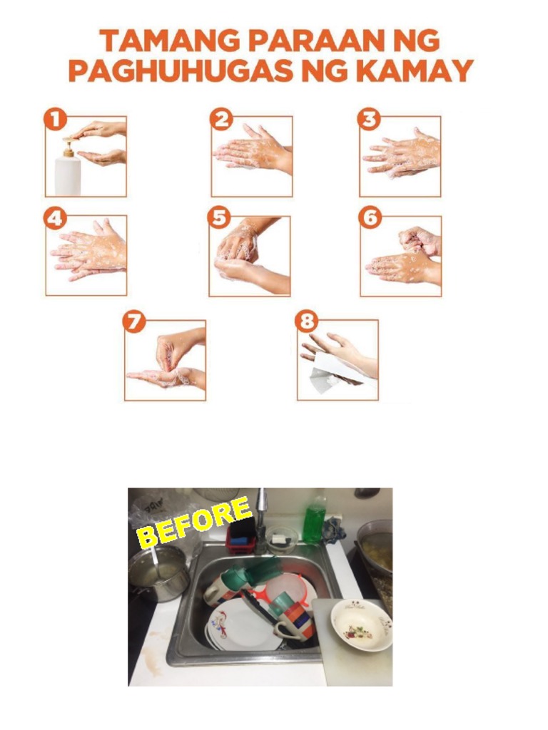 Tamang Paghuhugas NG Kamay at Before and After | PDF