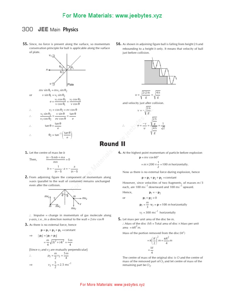 DB Singh - MASTER RESOURCE BOOK FOR JEE MAIN Physics | PDF | Momentum ...