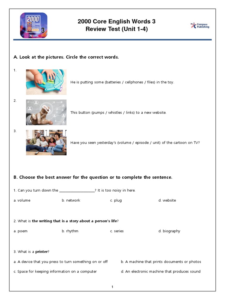 2000 English 3 (Compiled Test) | PDF | Money | Banks