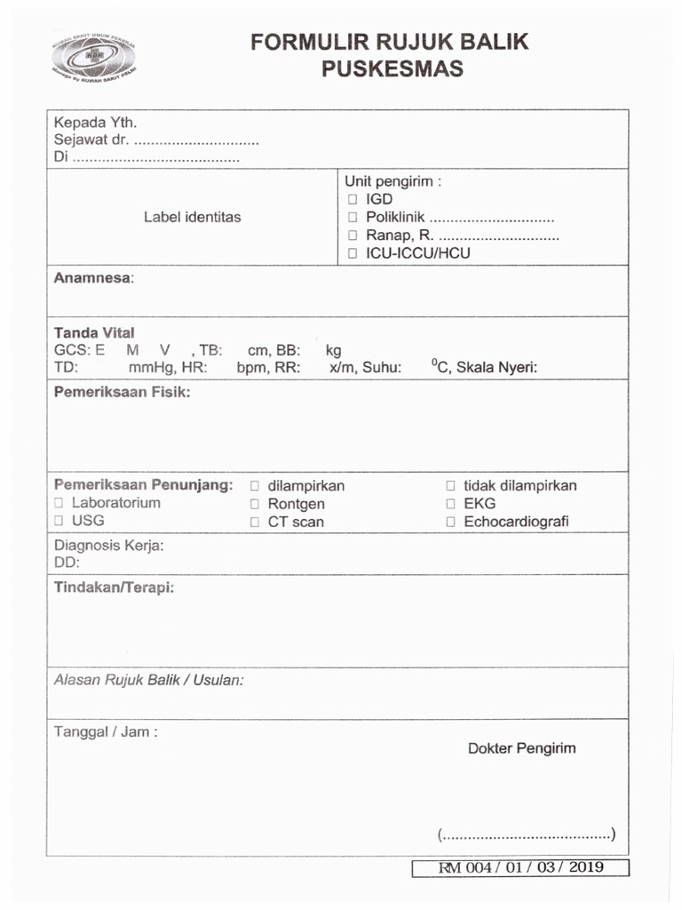Rujuk Balik Puskesmas Pdf