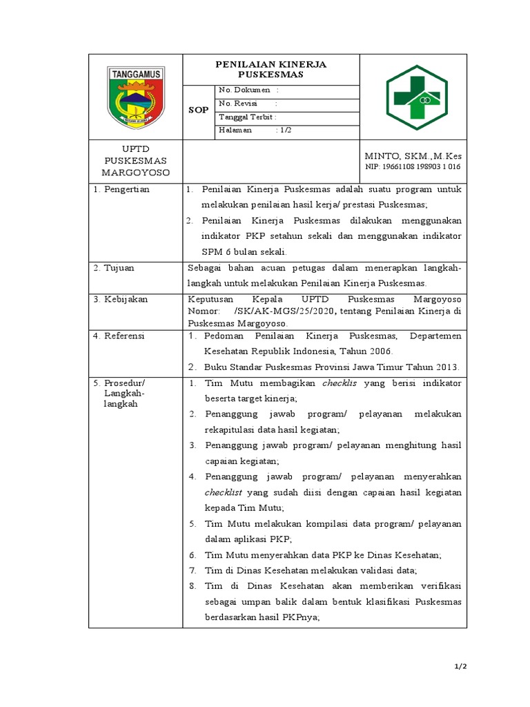 Sop PKP | PDF