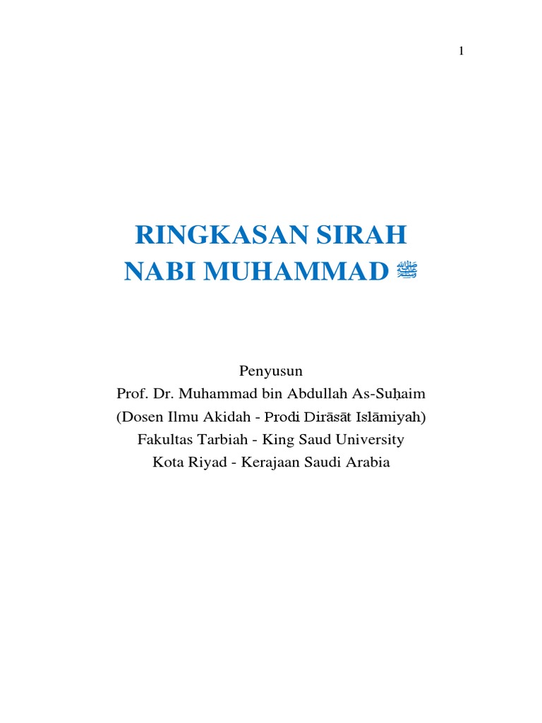 Id Ringkasan Sirah Nabi Muhammad | PDF